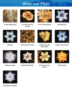 effects of music on water - Dynamic Structured Water